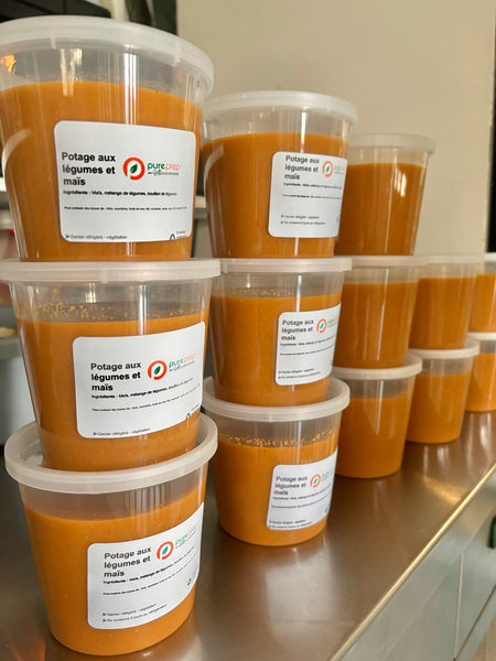 750ML de potage aux légumes et maïs 🍃VÉGÉTALIEN🍃 | Pureprep